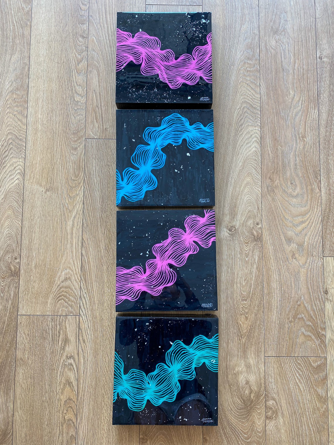 Abstract Wall Art / Original Line Painting Artwork / - Etsy