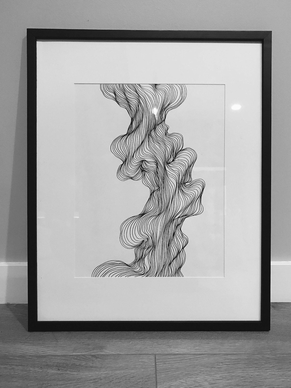 Abstract Line Art Digital Download, Black and White Modern Drawing ...