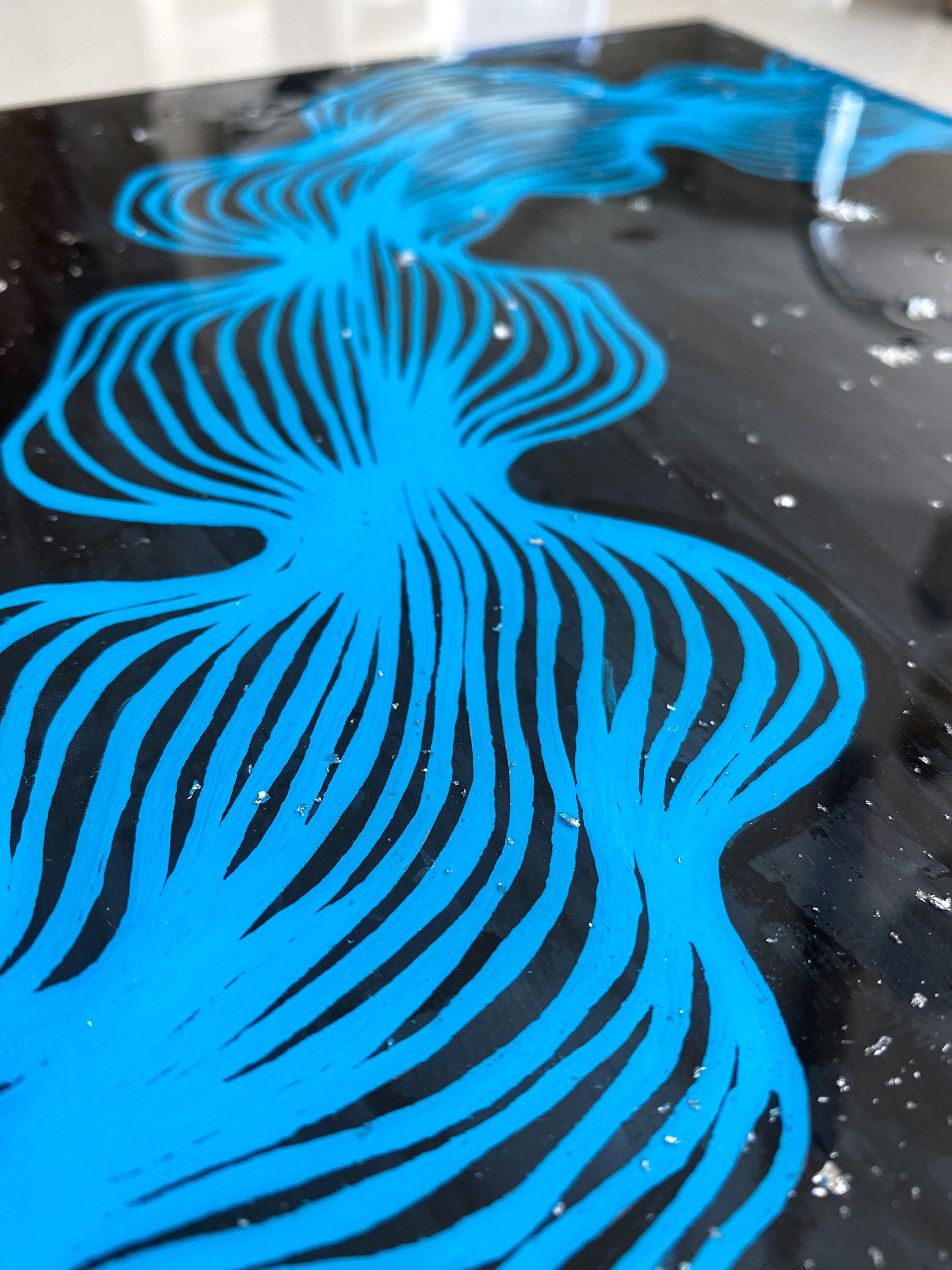 Abstract Wall Art / Original Line Painting Artwork / Contemporary ...