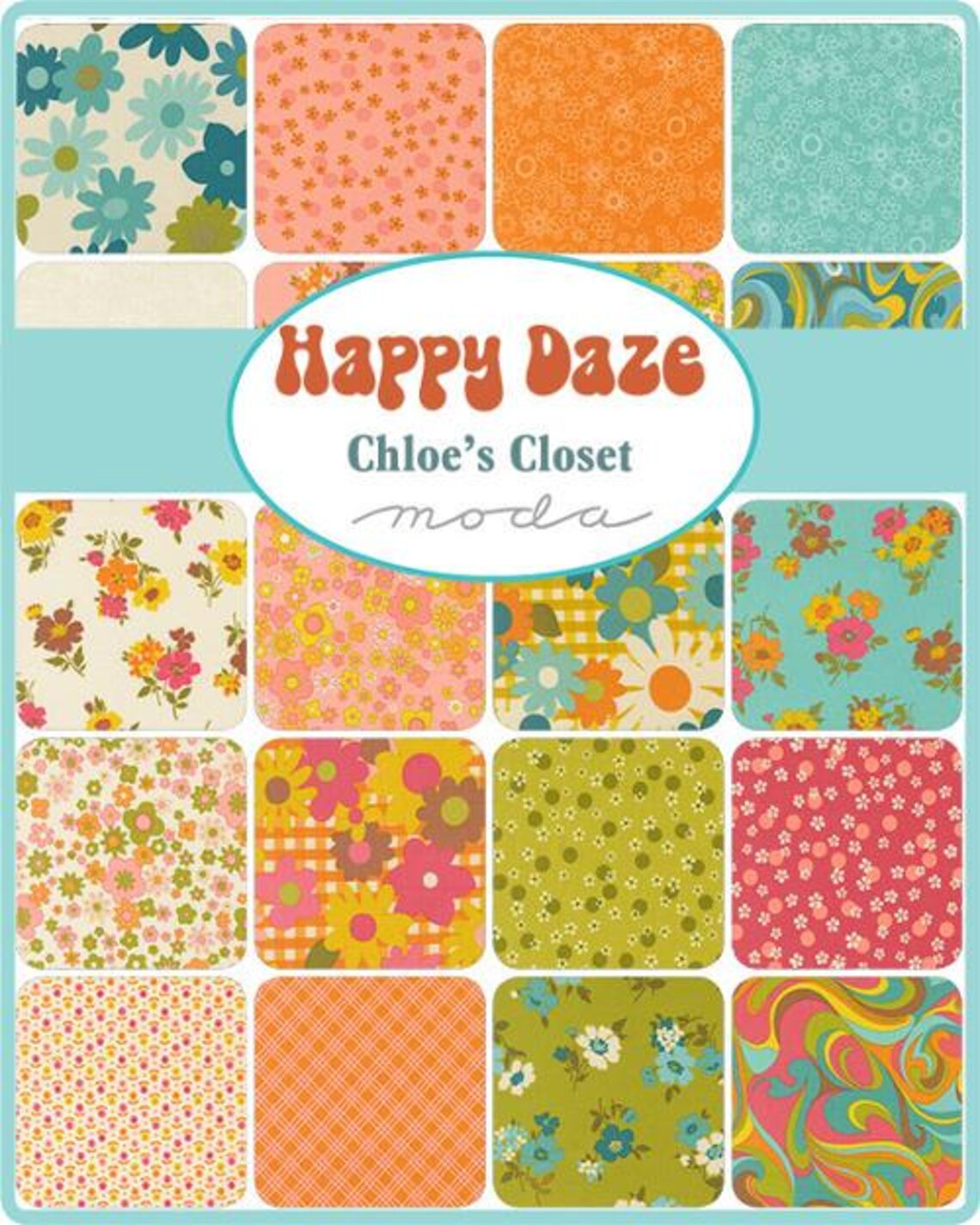 Happy Daze Charm Pack by Chloe’s Closet for Moda Fabrics - Etsy