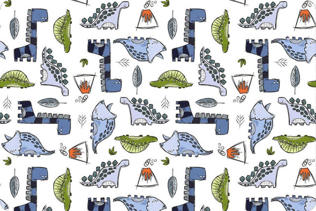 Jurassic Minky Cuddle in Snow From Shannon Fabric - Etsy