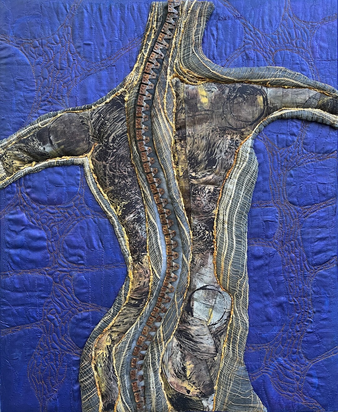 Backbone Art Quilt - Etsy