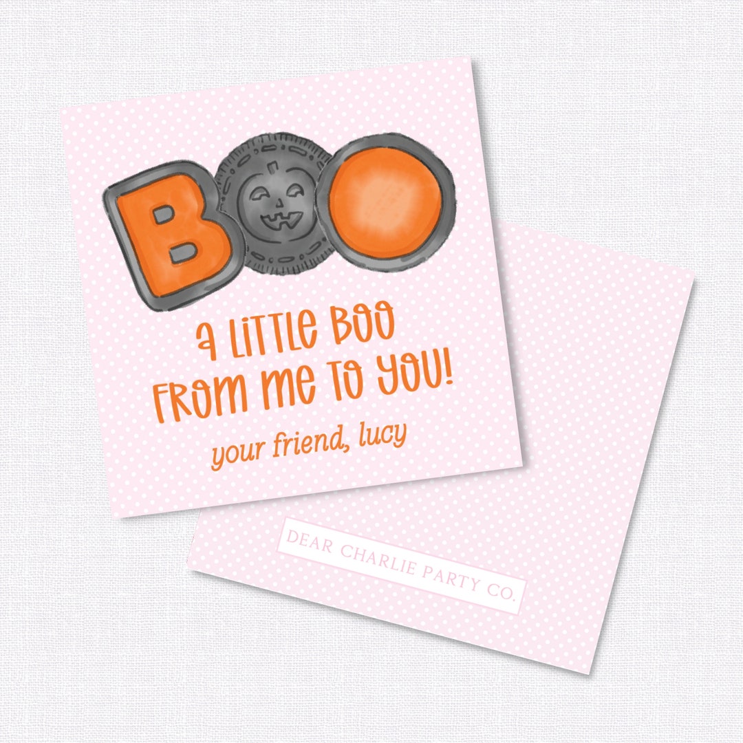 Halloween Cookie Gift Tag, Halloween Enclosure Card - Etsy