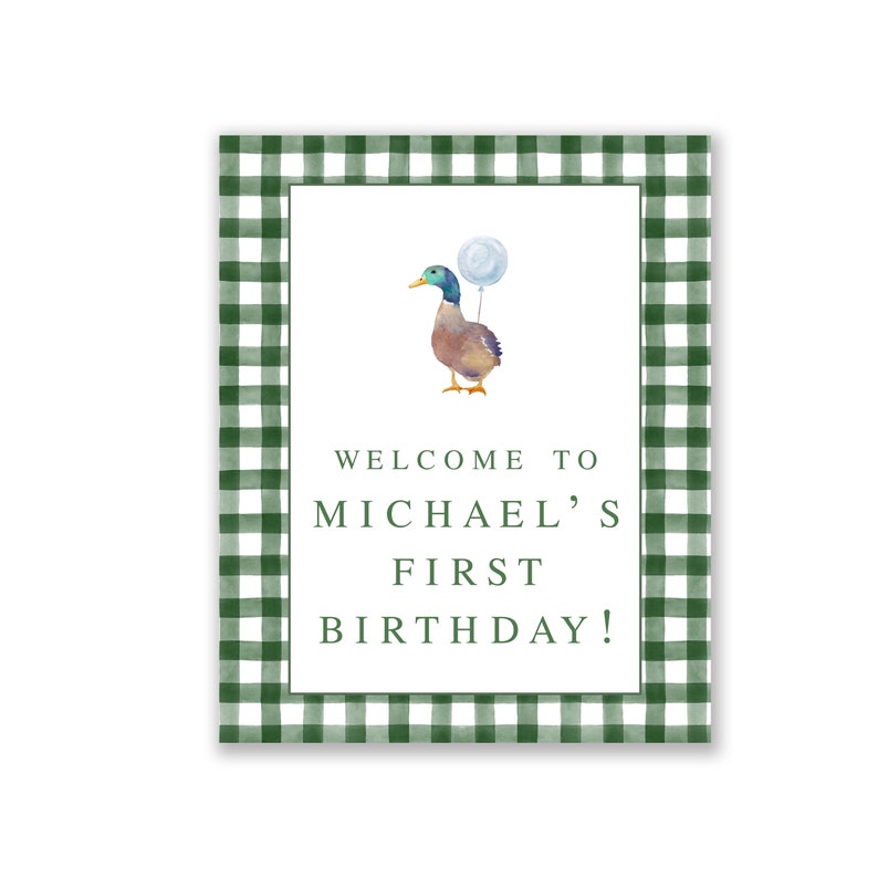 Printable Birthday Sign Lucky Duck Birthdaybirthday Sign - Etsy