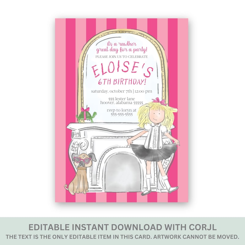 Eloise Invitation Digital - Etsy