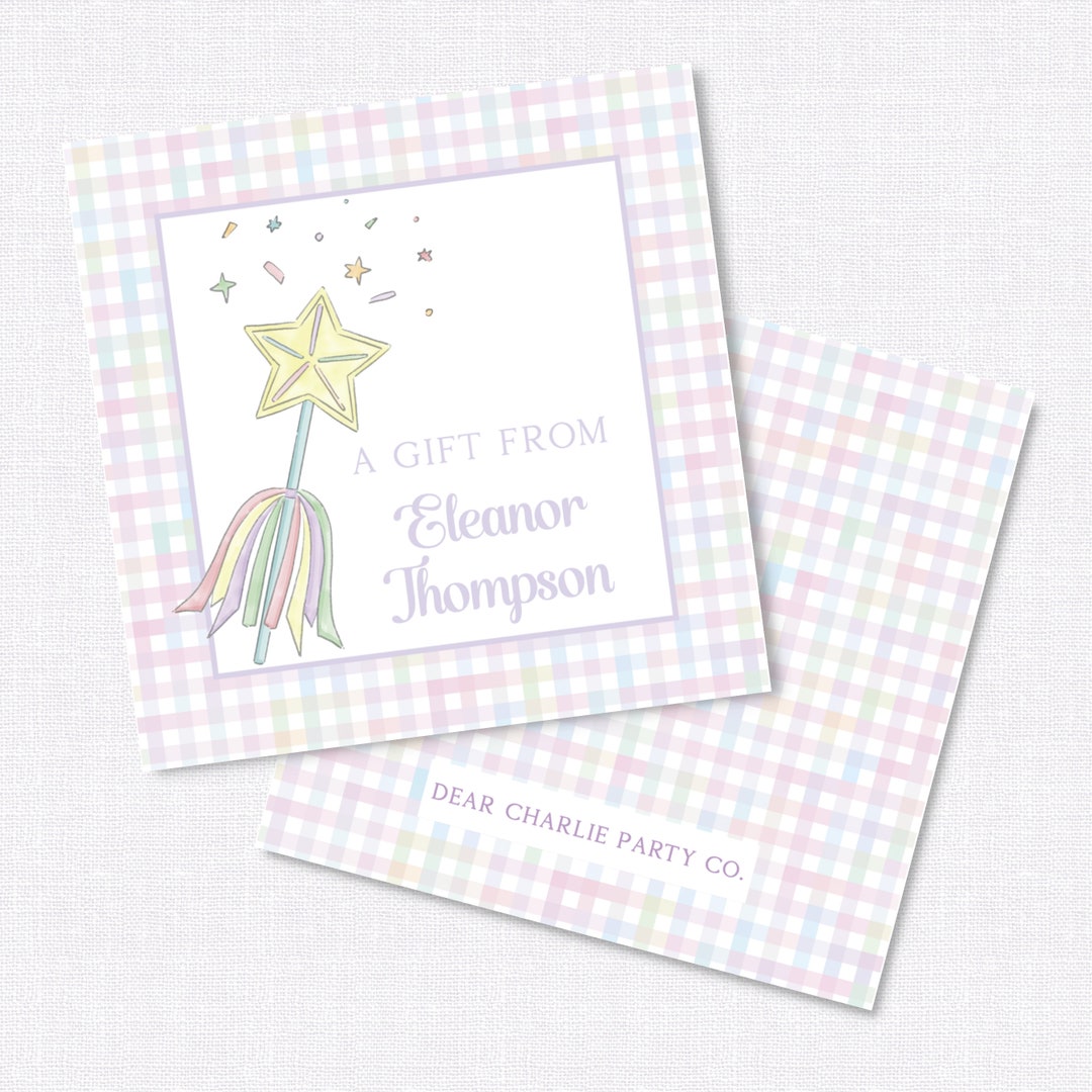 Star Wand Gift Tag, Magic Wand Gift Tag, Gift Tags, Birthday Enclosure ...