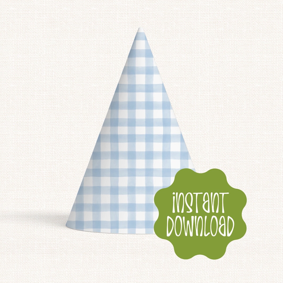 Printable Party Hat, Digital Party Hat, Instant Download PDF - Etsy