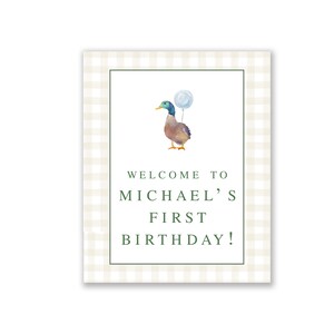 Printable Birthday Sign, Lucky Duck Birthdaybirthday Sign, Printable ...