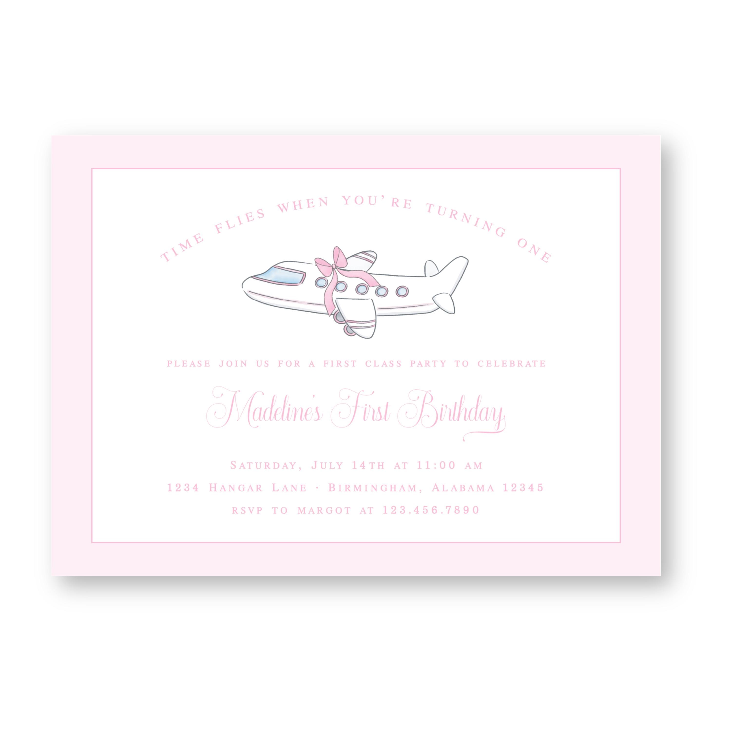 Time Flies Birthday Party Invitation, Girl Birthday Party, Girl ...