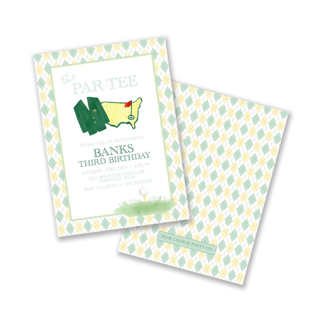 Golf Par-tee Birthday Invitation, Golf Birthday, Boy Birthday ...