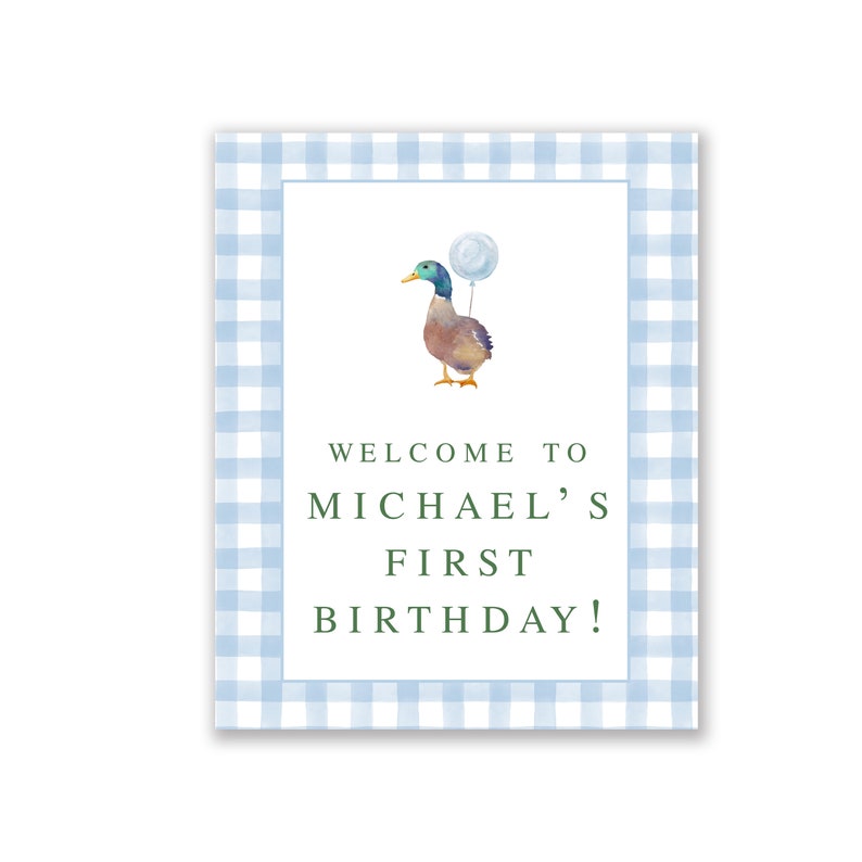 Printable Birthday Sign Lucky Duck Birthdaybirthday Sign - Etsy