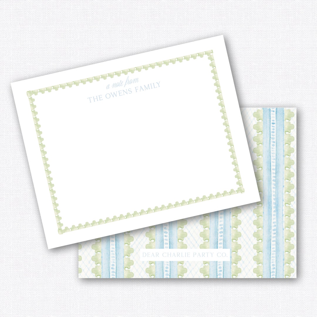 Geometric Frame Stationery, Personalized Stationery Set, Notecards Set ...
