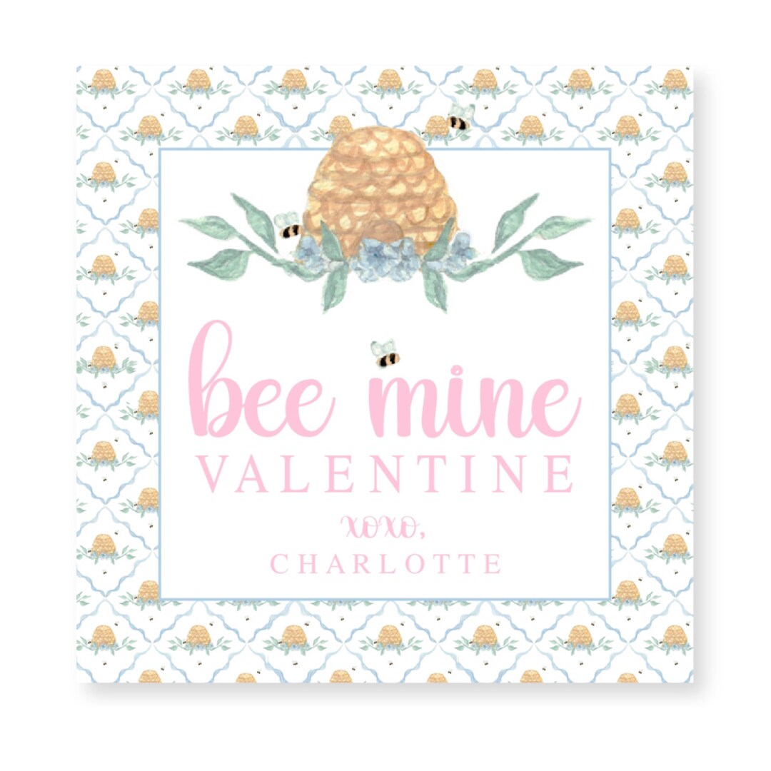 Bee Mine Valentine Gift Tag Enclosure Card - Etsy