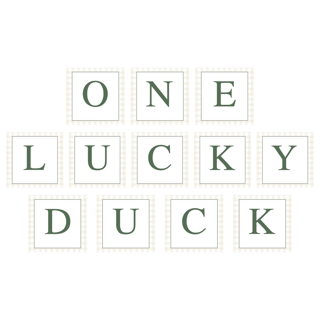 Printable Cream Lucky Duck Birthday Banner, Lucky Birthday Banner ...