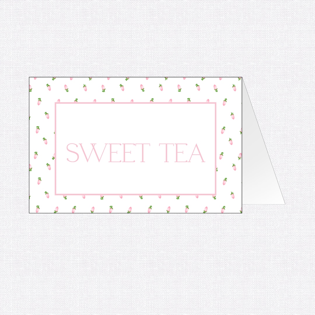 Printable Rosebud Folded Food Tent Cards - Etsy