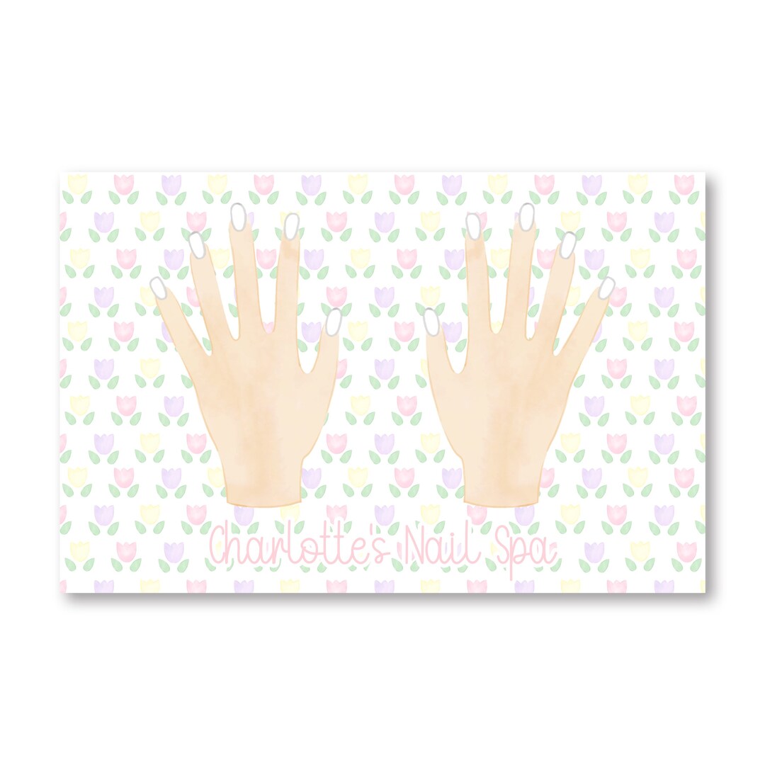 Decorate the Fingernails Paper Notepad, Notepad, Salon Party Activity ...