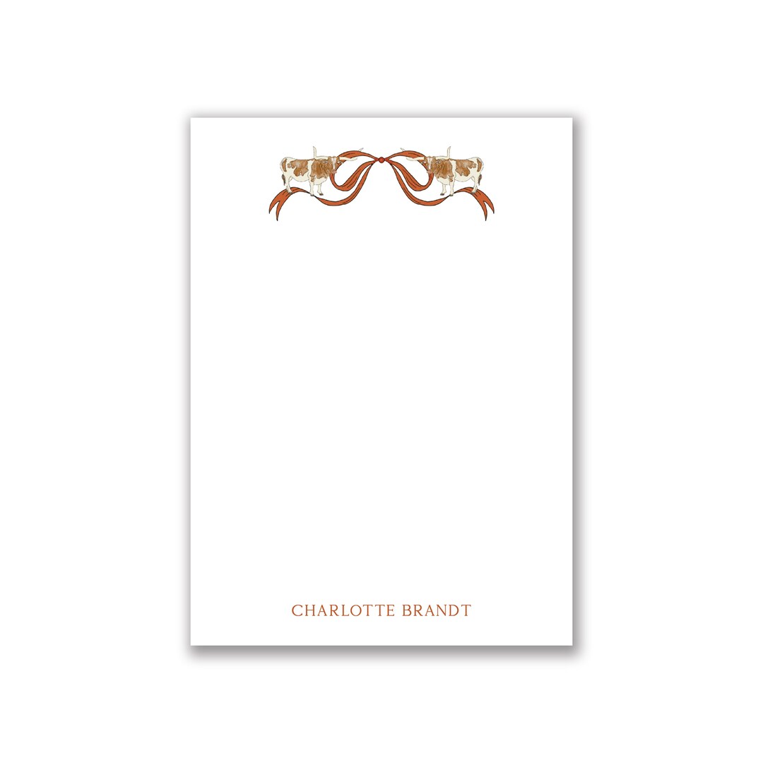 Collegiate Longhorn Personalized Notepad - Etsy