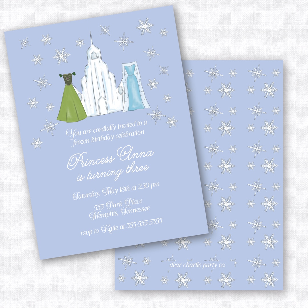 Ice Princess Invitation, Girl Birthday Invitation - Etsy