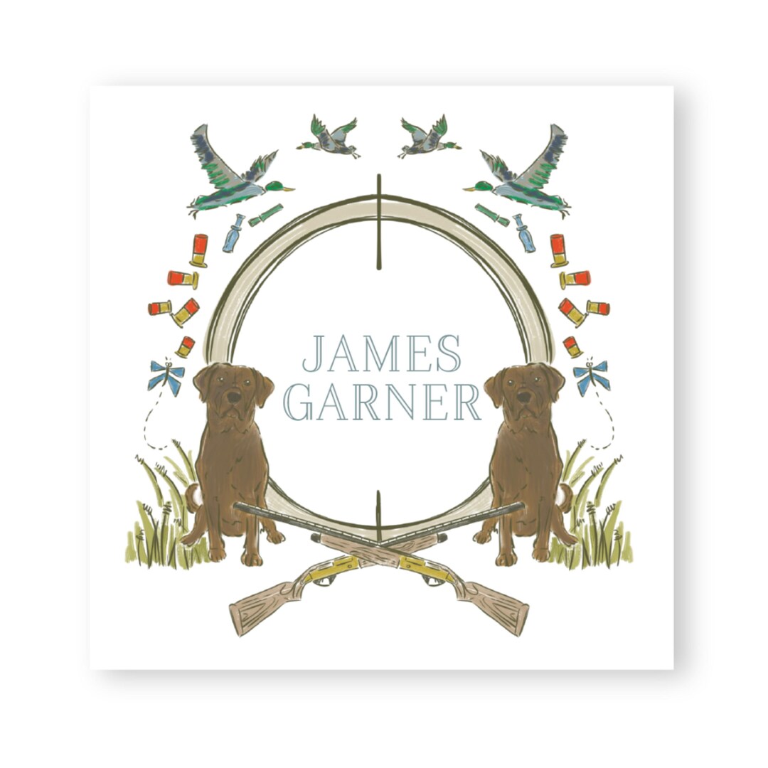 Hunting Dog Gift Tag Enclosure Card, Chocolate Labrador Gift Tags - Etsy