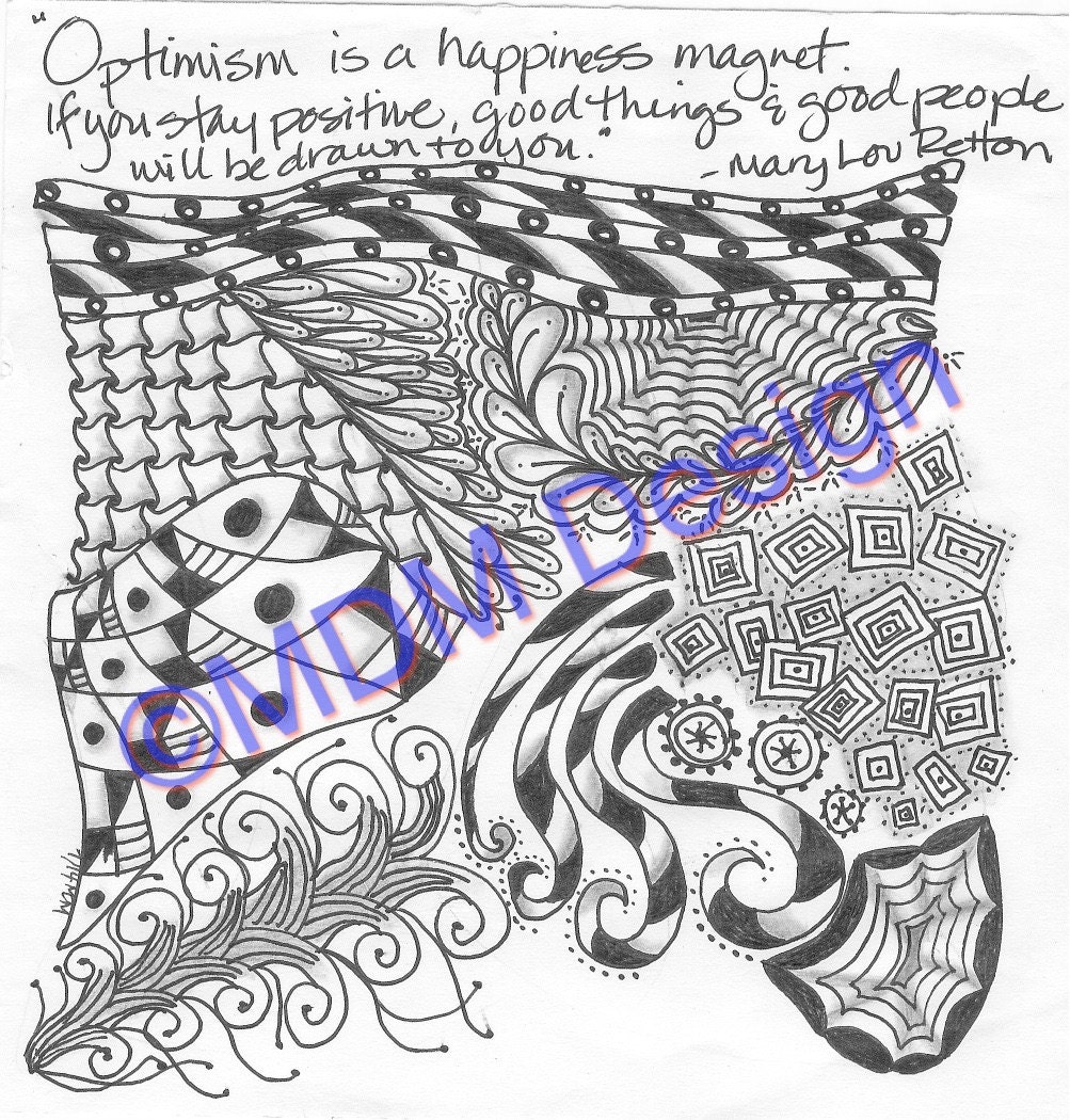 Zentangle Drawing Instant Download - Etsy