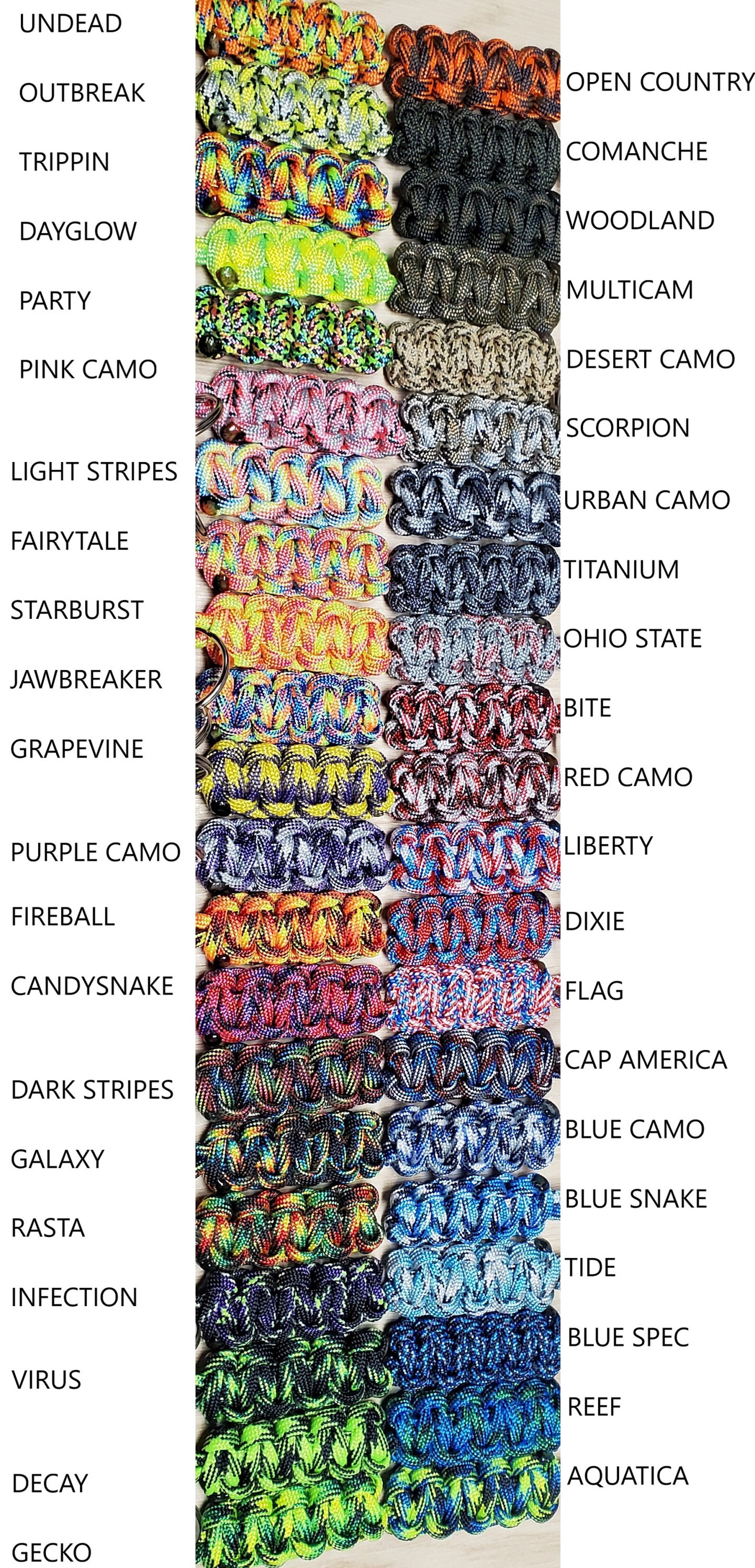 Paracord Charm Key Fobs Super Hero & Cartoon Characters - Etsy