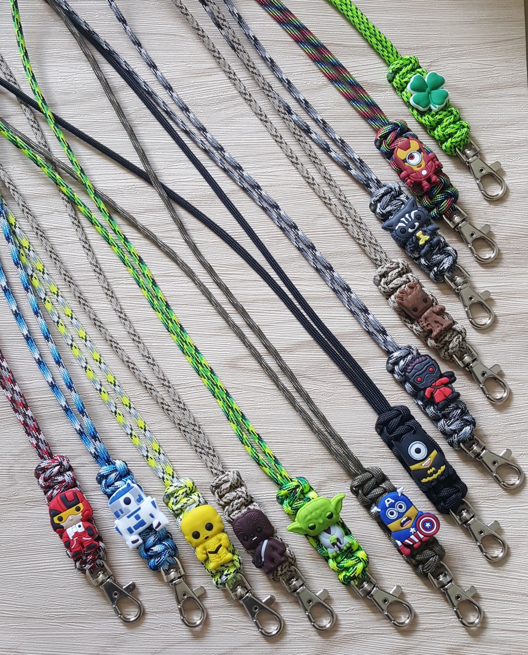 Nerdy Paracord Character ID Lanyard With a Charm - Super Heroes and ...