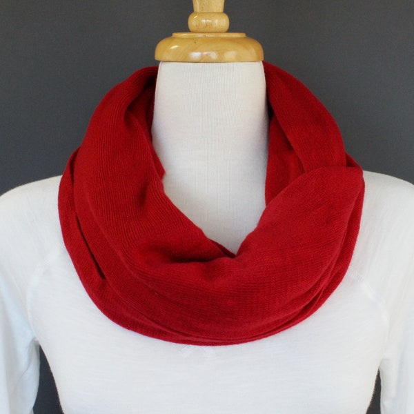 Red Infinity Scarf - Etsy