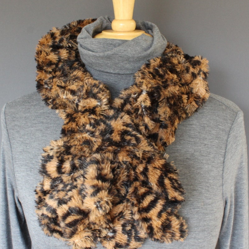 Leopard Print Scarf - Etsy