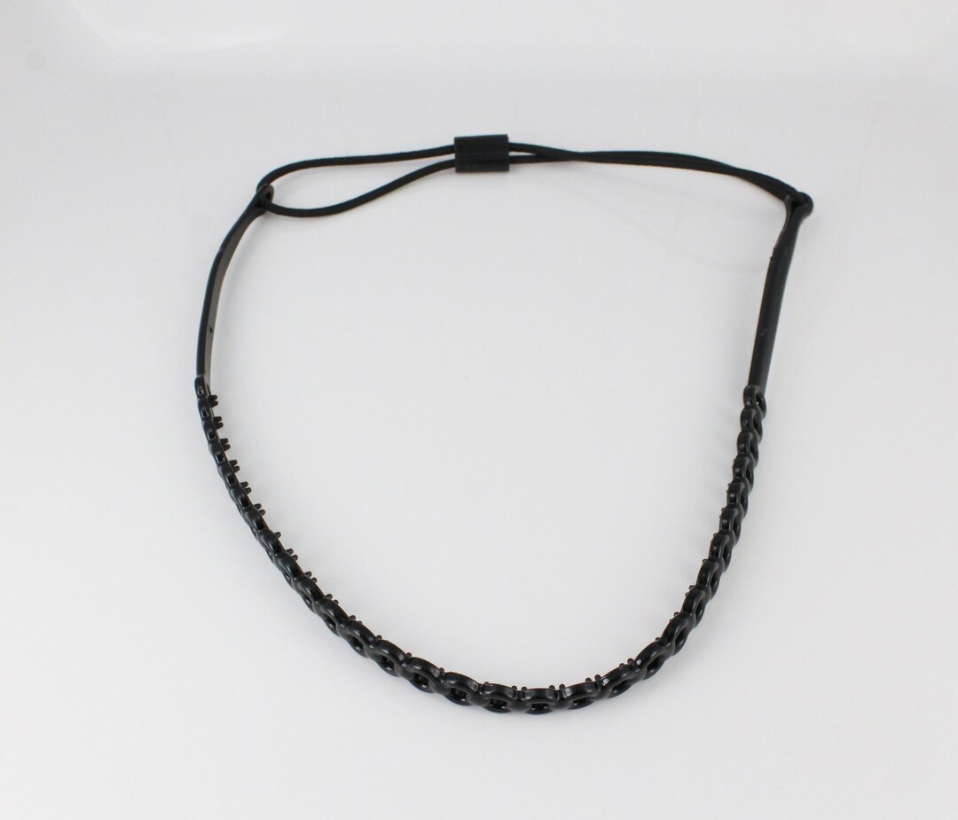 Black Jelly Headband Skinny Narrow Headband Soft Stretch Hair Grip ...