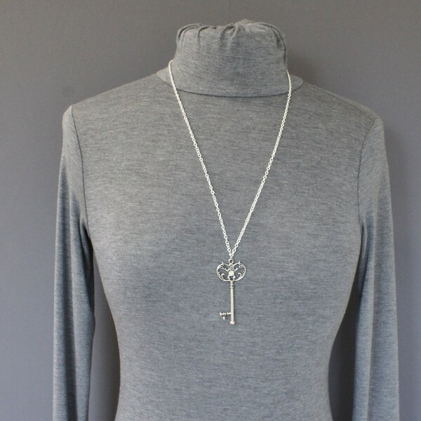 Long Key Necklace - Etsy