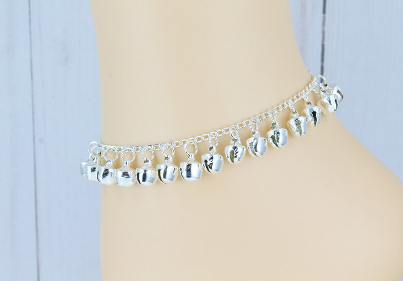 Silver Jingly bells anklet ankle bracelet jingle bell | Etsy
