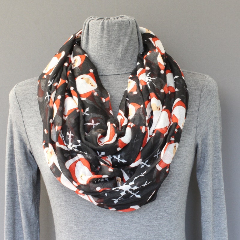 Santa Scarf - Etsy