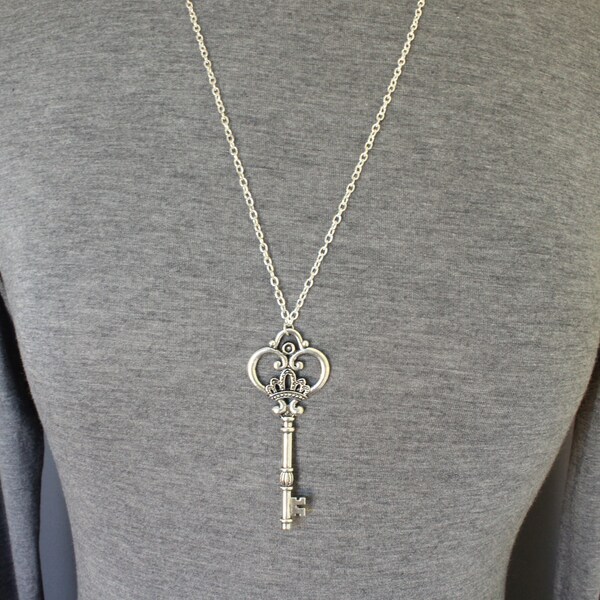 Long Key Necklace - Etsy