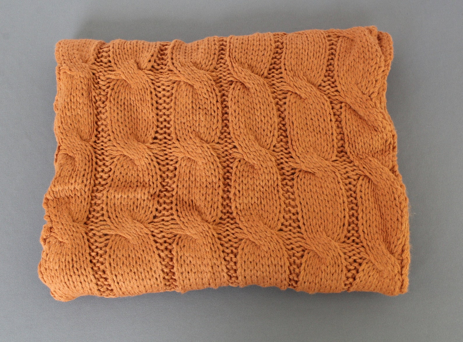 Rust Orange cable knit infinity scarf soft chunky knit circle | Etsy