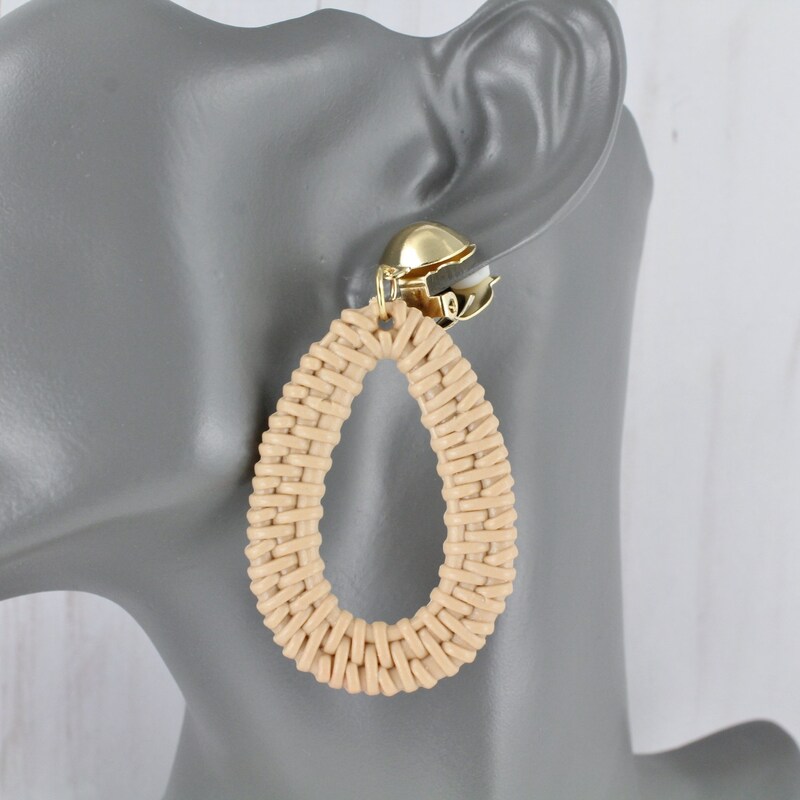 Gold Basketweave Earrings - Etsy