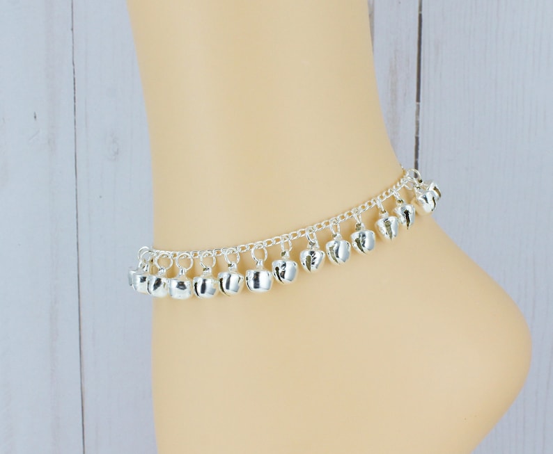 Silver Jingly bells anklet ankle bracelet jingle bell | Etsy
