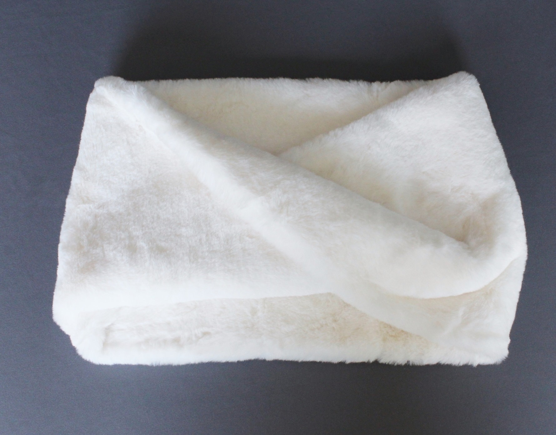 Cream Off White faux fur scarf soft infinity scarf cowl neck | Etsy