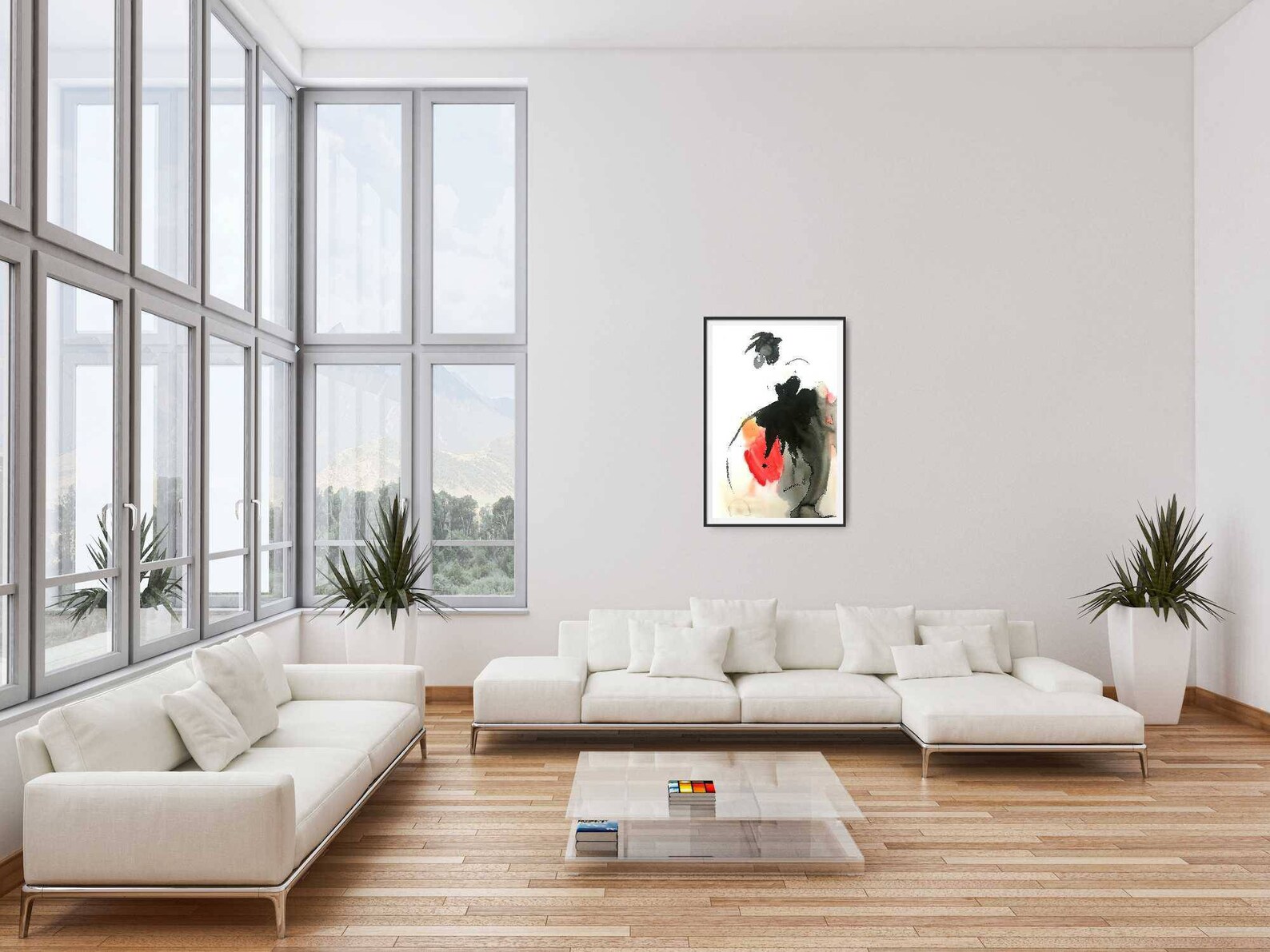 Large wall art Female form art Original art for living | Etsy