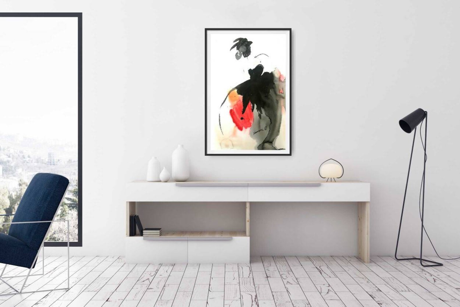 Large wall art Female form art Original art for living | Etsy