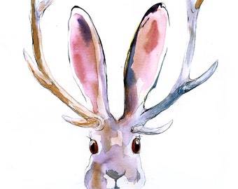 Jackalope Print | Etsy