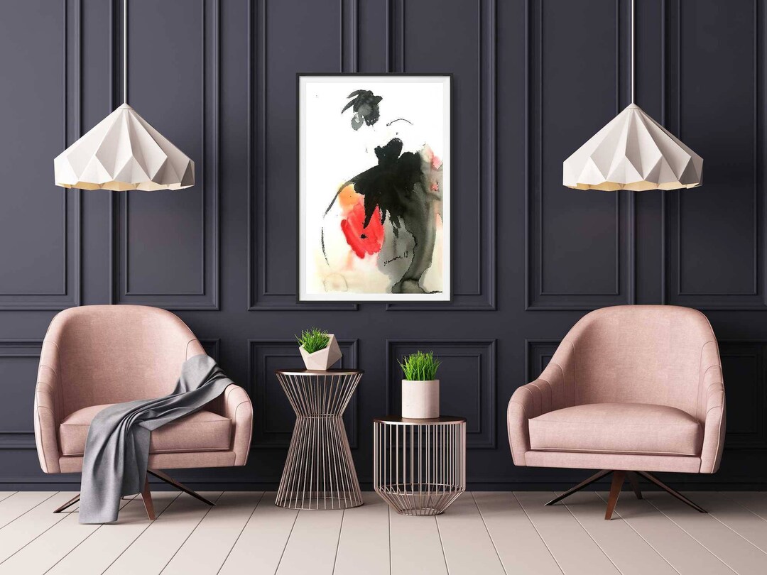 Large Wall Art Female Form Art Original Art for Living - Etsy