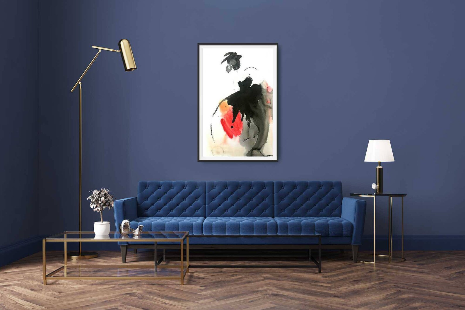 Large wall art Female form art Original art for living | Etsy