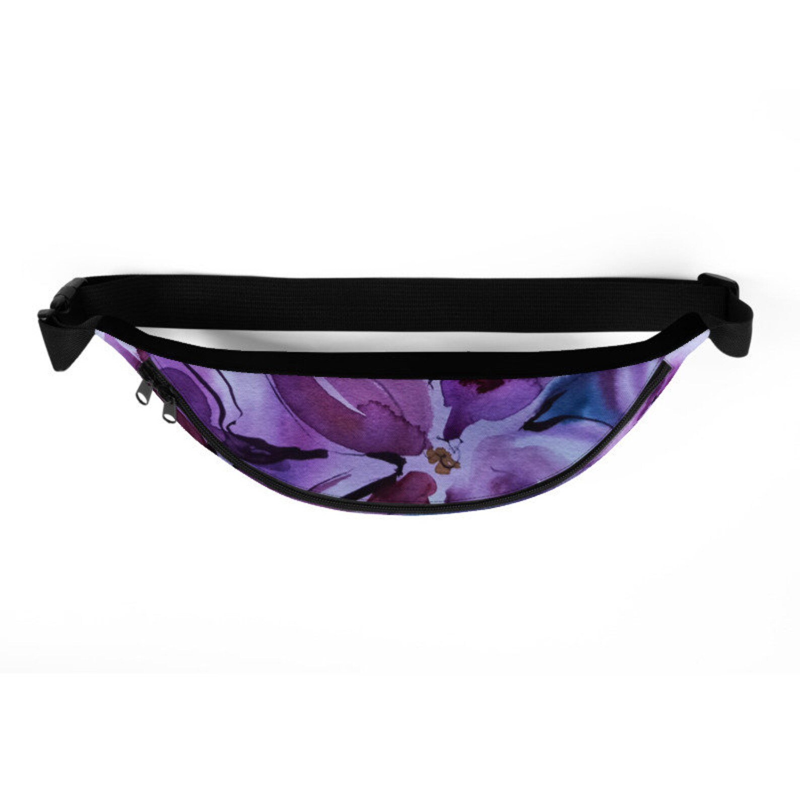 Designer Fanny Pack Purple Floral Artistic Watercolor Hip - Etsy