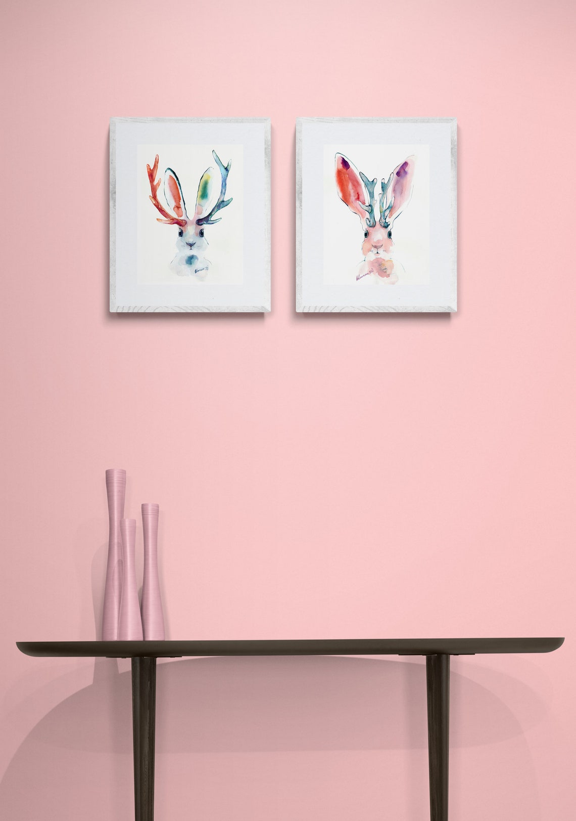 Jackalope Painting Original Watercolor Art. Contemporary - Etsy