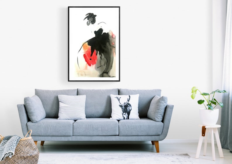 Large Wall Art Female Form Art Original Art for Living | Etsy