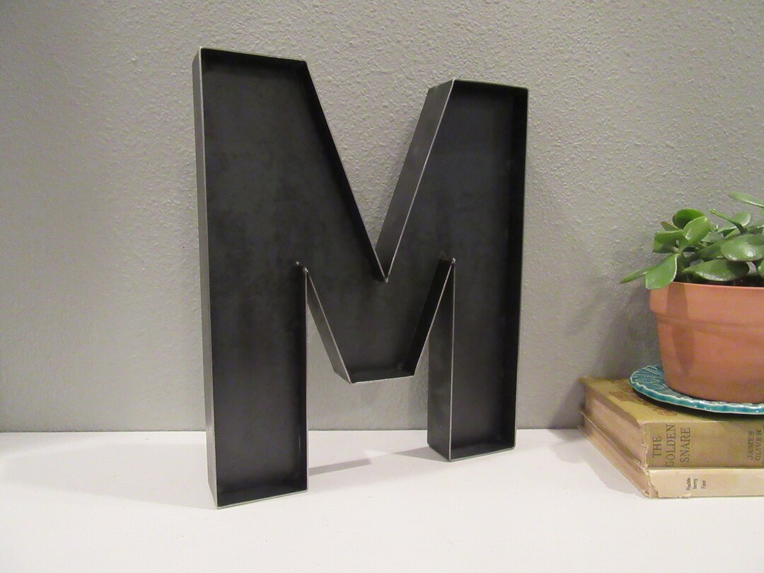 12" Metal Letter M-metal Block Font Letters A to Z Available-12 ...