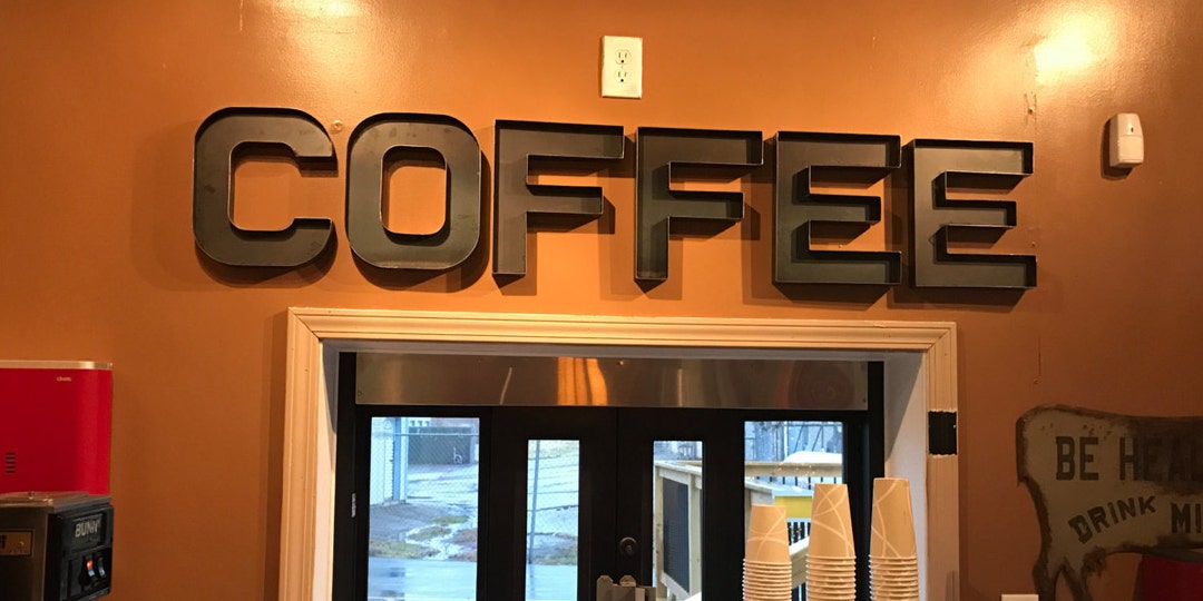 Industrial Metal COFFEE Sign Letters-rustic COFFEE Business Sign-rustic ...