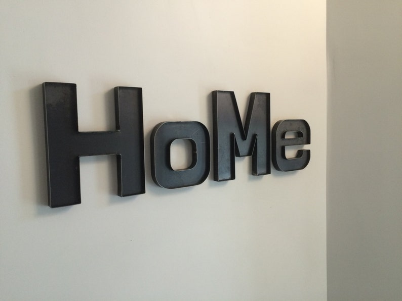 Handmade Metal HOME Sign-metal HOME Letters-industrial Metal - Etsy