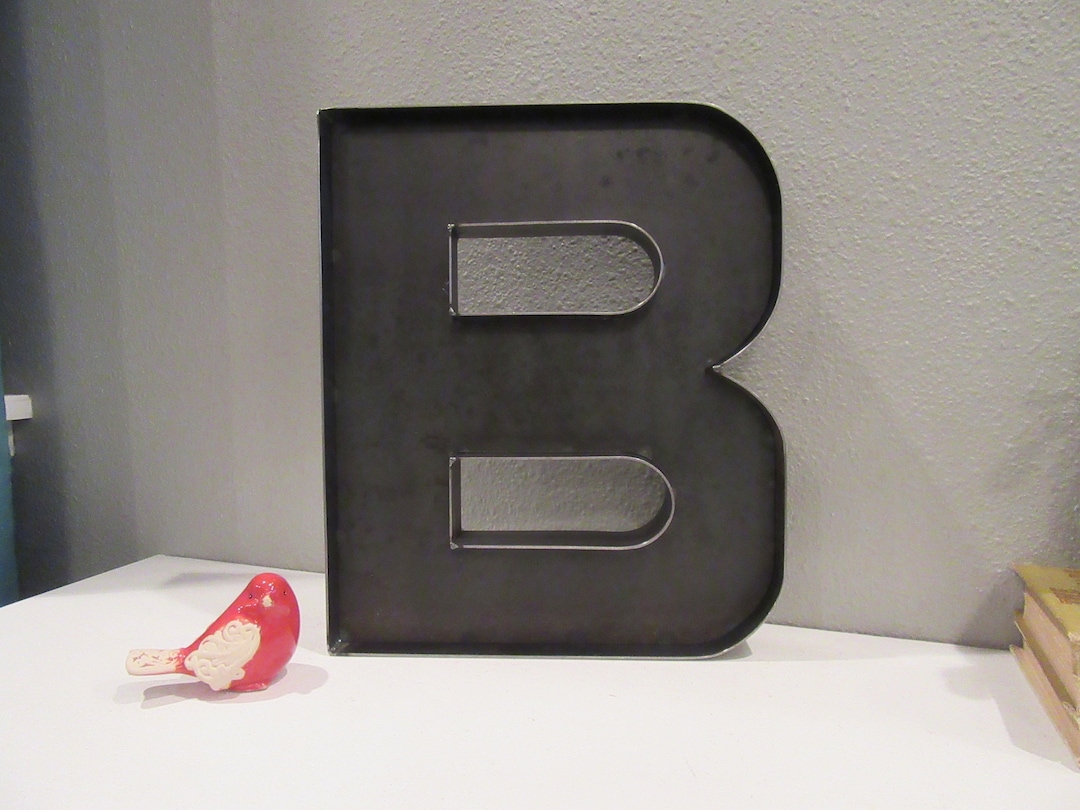 12" Metal Letter B-metal Block Font Letters A to Z Available-12 ...