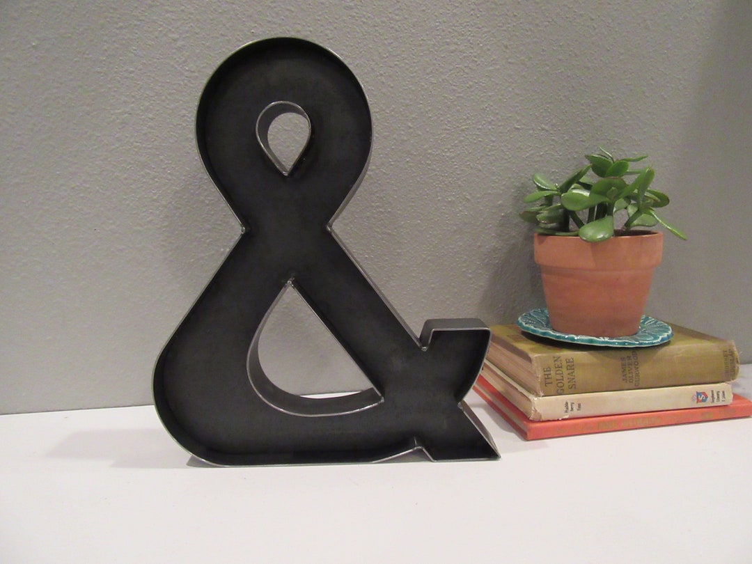 Ampersand Letter-rustic Metal Ampersand-wall or Free Standing ...